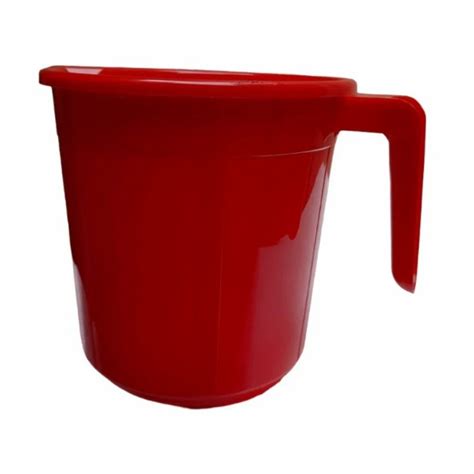 Red Plastic Mugs For Bathroom Size 10 Inch H At Rs 55piece In Eyyal