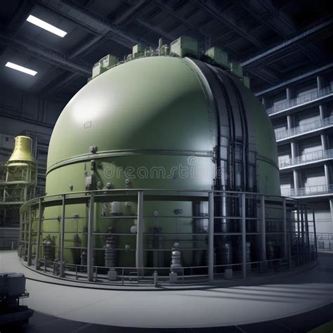 Steel Nuclear Reactor Ai Generatet Stock Illustration Illustration