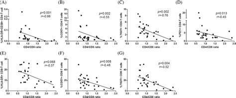 Cd4 Cd8 Ratio Correlations With Cd4 And Cd8 T‐cell Activation And