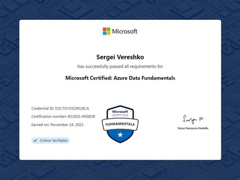Sergei Vereshko On Linkedin Azurecertified Datafundamentals Dp900 Dataskills