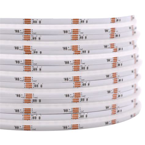 Flexible RGBCCT Color Changing Dotless COB LED Strips DC24V
