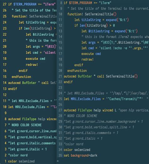 Trying To Troubleshoot Why Vim In Terminal Is Displaying Differently To