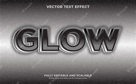 Premium Vector | Glow editable text effect design template vector