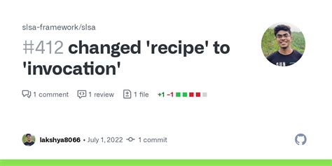 Changed Recipe To Invocation By Lakshya Pull Request Slsa Framework Slsa Github