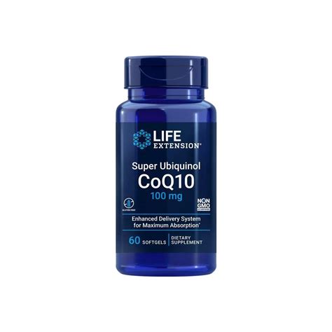 Life Extension Super Ubiquinol Coq10 100mg 60sg Earth Wise Vitamins