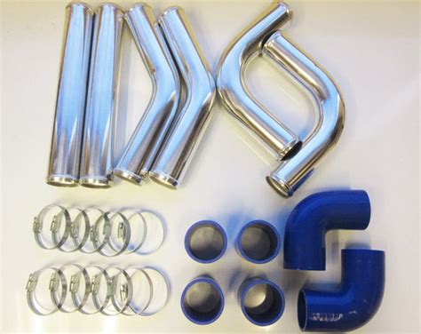 Universal Intercooler Pipework Kit Fmic Alloy Pipes Silicone Hoses