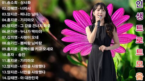 인생 트로트 모음 미스트롯 노래모음 감성물씬 트롯 모음 사랑 참 하루 종일 듣고 싶은 좋은노래 좋은음악 💖 💖 Youtube