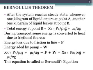 Flow Of Fluids Reynolds Number Bernoullis Theorem PPTX