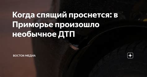Когда спящий проснется в Приморье произошло необычное ДТП Восток