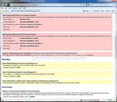 Power Efficiency Diagnostics Report Tutorials