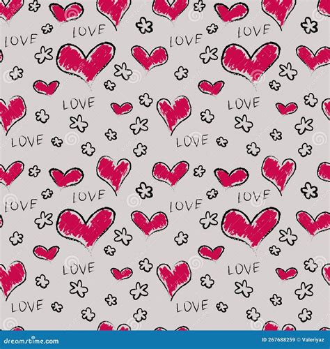 A Set Of Seamless Patterns For Valentine S Day 1000 By 1000 Pixels
