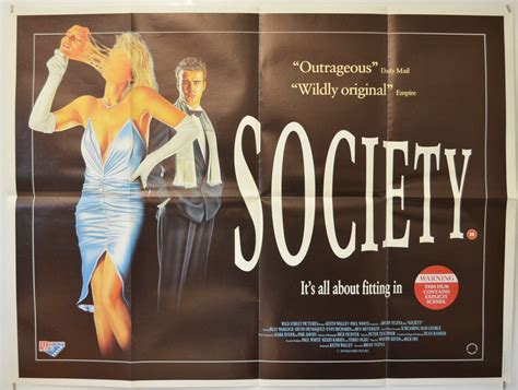 “Society” Original Quad Poster - Film Poster - Movie Poster – pastposters