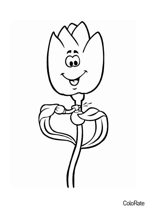 Раскраска Тюльпаны Для Детей 3 4 Лет 70 фото