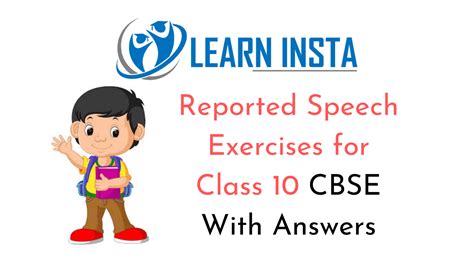 Reported Speech Exercises For Class CBSE With Answers NCERT MCQ