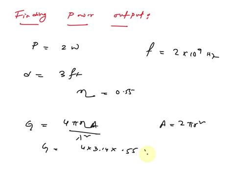 A Microwave Transmitter Has An Output Of W At Ghz Assume That This Transmitter Is Used In