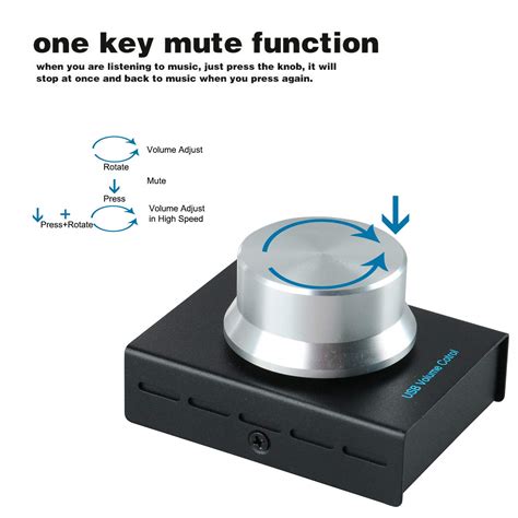 Yaeccc Aluminum Usb Volume Control Knob Audio Controller Knob Speaker