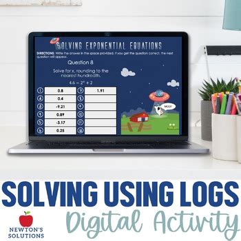 Solving Exponential Equations Using Logs Digital Activity By Newton S Solutions