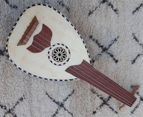 Small Moroccan Lute Music Oudh Instrument Strings Tunes Etsy