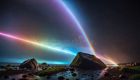 Conceptual Representation Of Natural Visible Light Refracted And Divided Into Its Color Spectrum