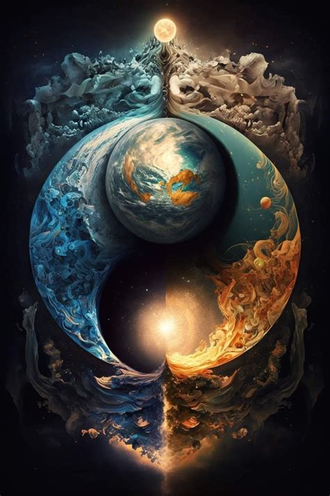 The Earth Is Surrounded By Water And Clouds As Well As An Image Of