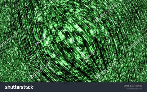 Matrix Code Background Green Digital Symbols Stock Illustration Shutterstock