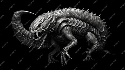 Premium Ai Image Shiny Burrowing Scorpion 3d Cockroach 3d Insects