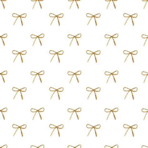 Premium Photo Print With Bows Minimalist Pattern With Bows Ribbon Bow