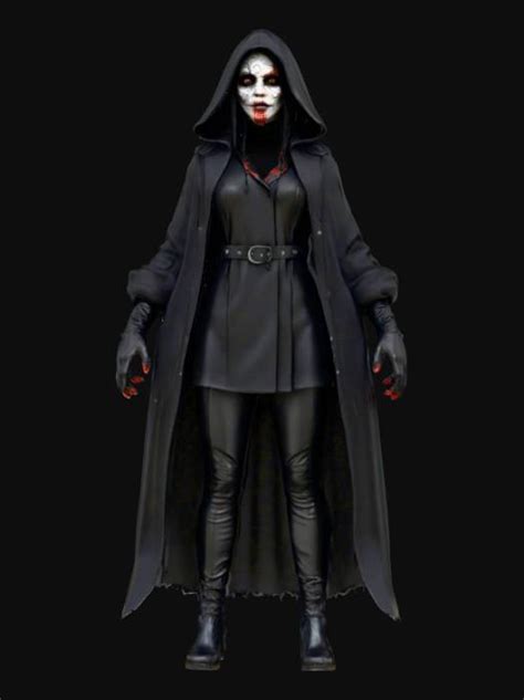 A Halloween Female Character Humanoid Somewhat Scary Highly Detailed Face Hands Feet