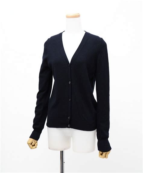 Me0308〇prada プラダカシミヤ100vネックニットカーディガンサイズ42ネイビー中古のヤフオク落札情報