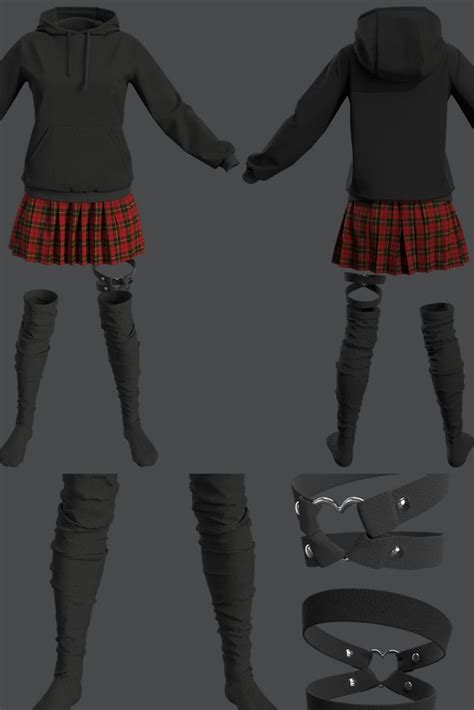 Artstation Female Outfit Clo3d Marvelous Designer Projects Game