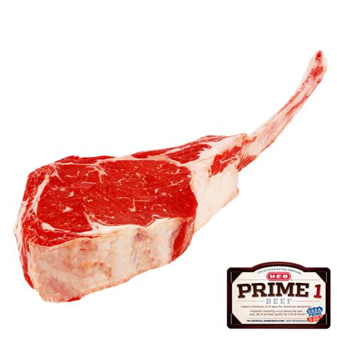 H E B Prime 1 Beef Beef Tomahawk Steak Bone In Thick Shop Beef At H E B