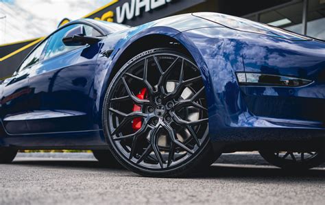 Tesla Model 3 Blue Vossen Hf 3