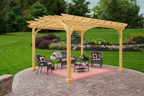 Wood Pergola Kit 10x12 Amish Cedar YardCraft