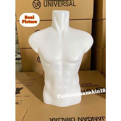 Jual Patung Manekin Pria Setengah Badan 1 Set Dengan Kaki Tiang