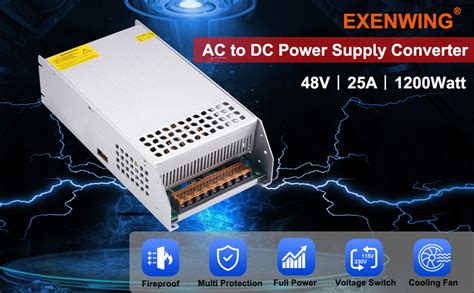 Amazon Com EXENWING V DC Power Supply AC V V To DC Volt A W Regulated Universal