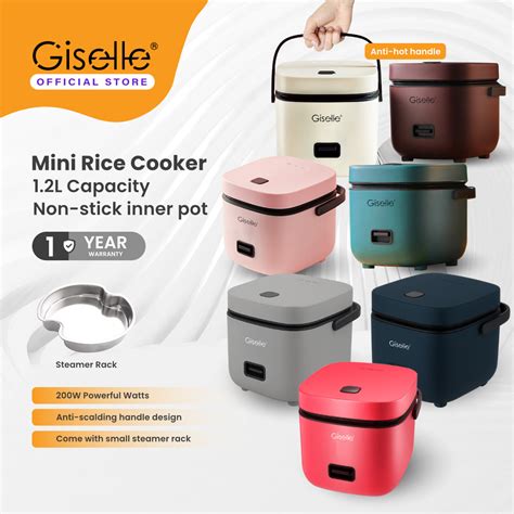 Giselle Mini Rice Cooker With Non Stick Aluminium Inner Pot Food Grade