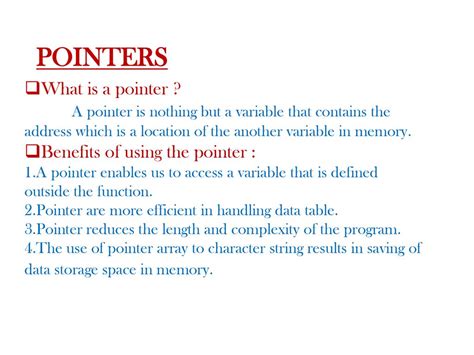 Chapter 5 Pointers Ppt Download