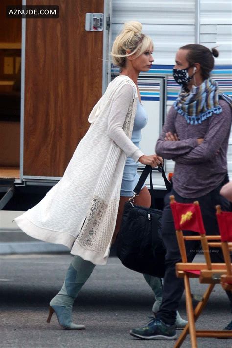 Lily James Transforms Into The Sexy Siren Pamela Anderson On Set In