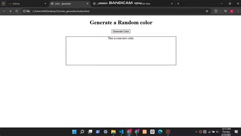 day25 mernstack javascript randomcolorgenerator dommanipulation