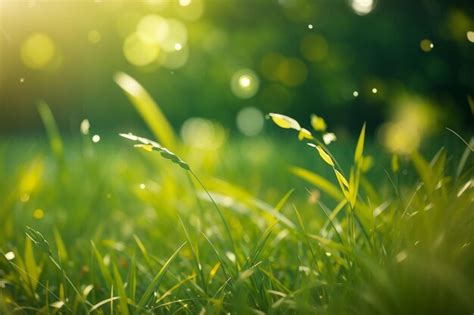 Premium Photo The Beautiful Backdrop Of Grass On The Background Bokeh