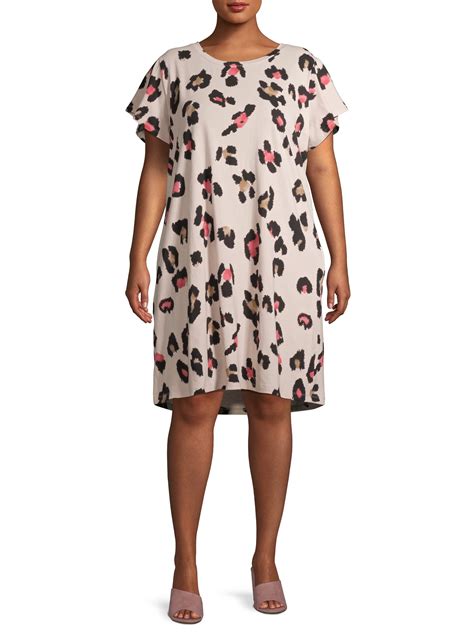 Terra And Sky Terra And Sky Plus Size Everyday Flutter Sleeve T Shirt