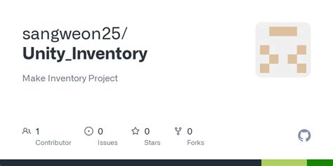 GitHub Sangweon25 Unity Inventory Make Inventory Project
