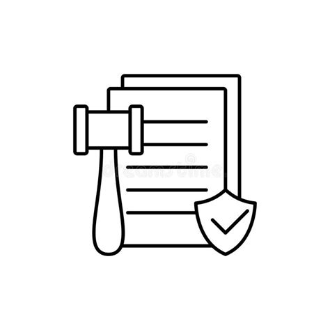 Passing Laws Or Code Of Conduct Silhouette Icon Of Bill Judgment Black Simple Illustration Of