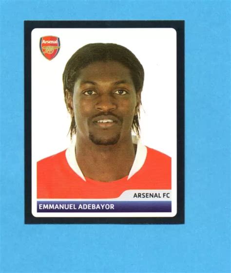 Panini Champions 2006 2007 Figurina N 86 Adebayor Arsenal New Black