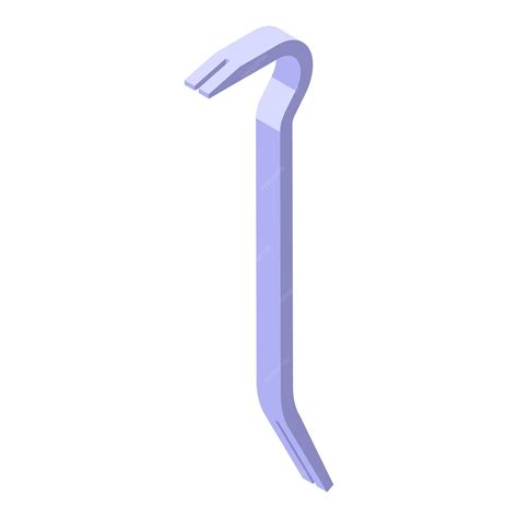 Premium Vector Steel Crowbar Icon Isometric Vector Burglary Tool Hand