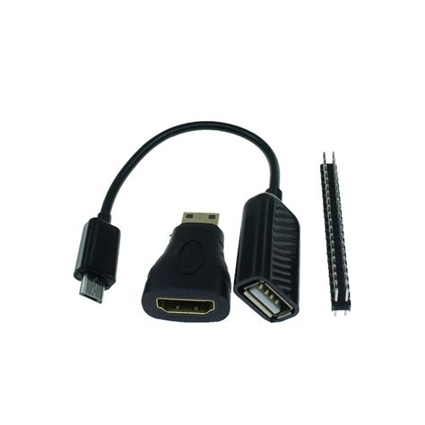Raspberry Pi Zerow Mini Hdmi Usb Otg 40 Pin Gpio Adapter