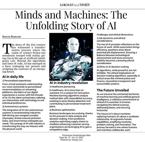 Soham Dabhade On Linkedin Ai Article Lokmattimes Artificialintelligence Genai Lokmat