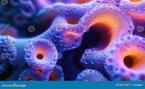Intricate Microscopic View Of Organic Cellular Structure Royalty Free Stock Image