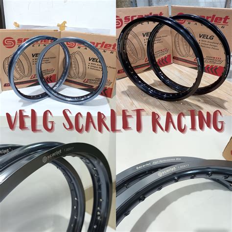 Jual Velg Scarlet Racing Depan Belakang Racing WR Shape Ring Velek Lingkaran