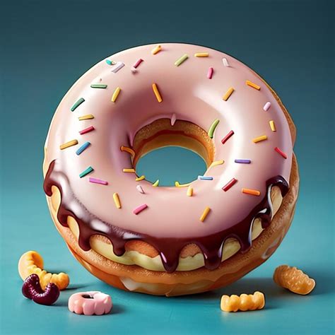 Premium Ai Image Set Of Tasty Donuts